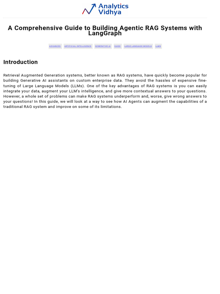 A Comprehensive Guide To Building Agentic RAG Systems With LangGraph ...