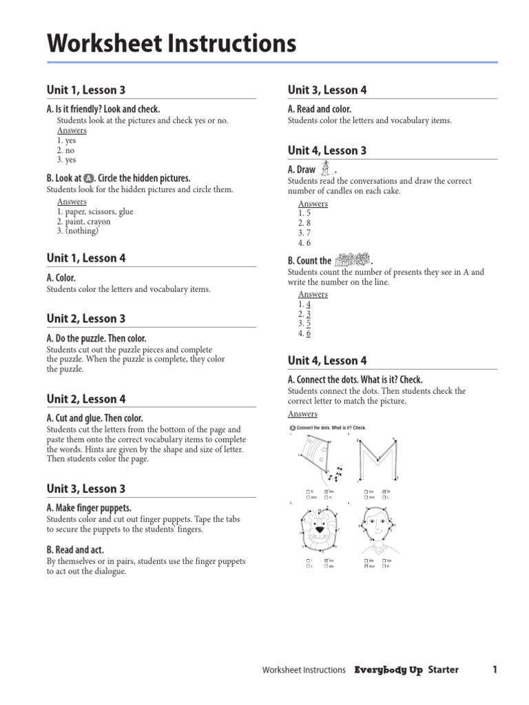EU2e Starter WorksheetInstructions | PDF