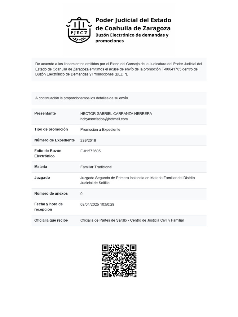 Acuse Envio | PDF