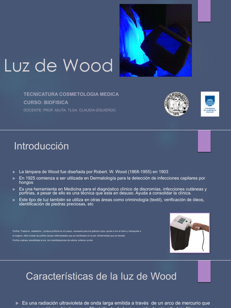 Uso y características de la luz de Wood | PDF | Piel | Ultravioleta