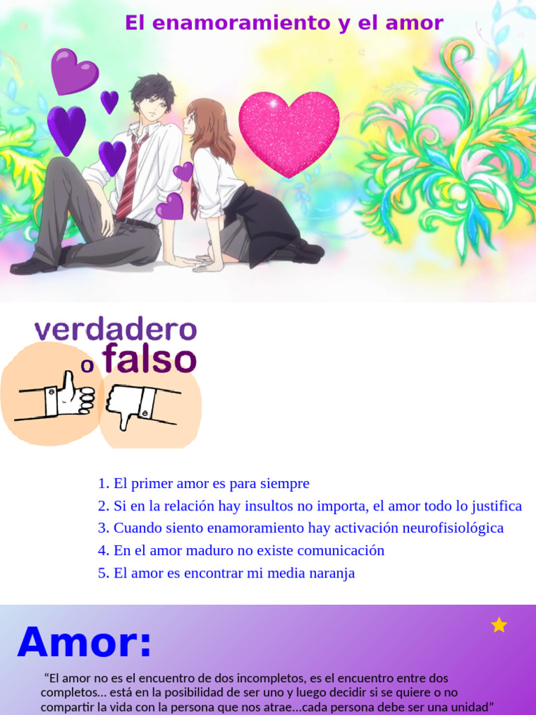 Enamoramiento y Amor 7° A 8° | PDF