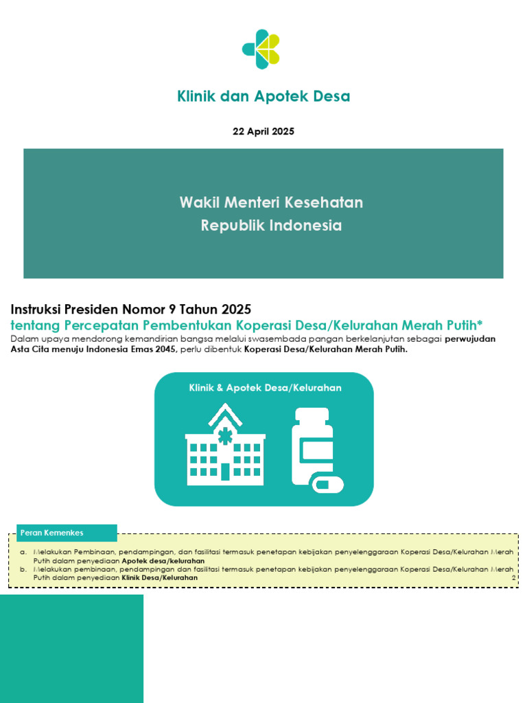 V4 - 22042025 PPT Rakor Mendes - Koperasi Merah - Putih | PDF