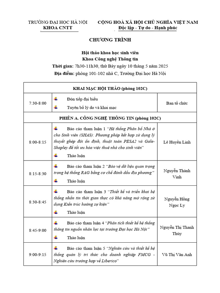 Chuong Trinh HTSV 2025 | PDF
