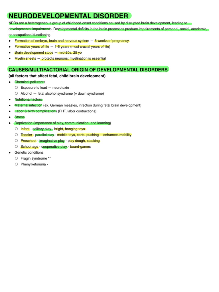 Neurodevelopmental-Disorders-AV-DSM-5-TR | PDF | Violence | Psychological Abuse