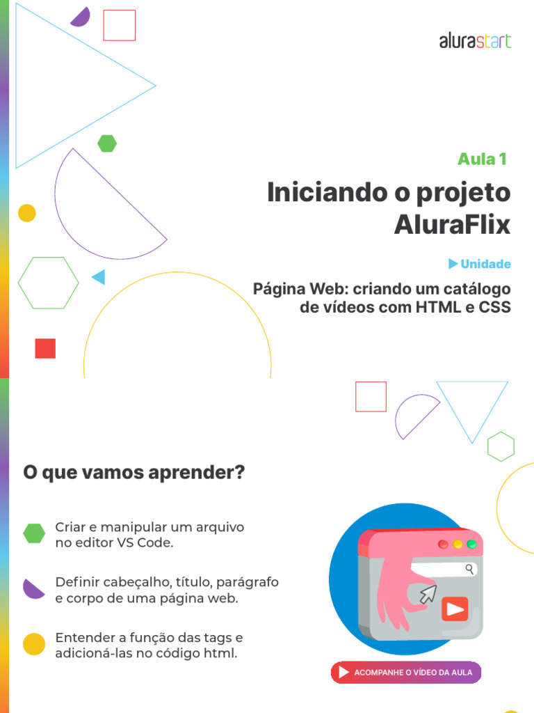Página Web_criando Um Catálogo de Vídeos Com HTML e CSS_Slides_AULA1_ALUNO | PDF | Html | Rede ...