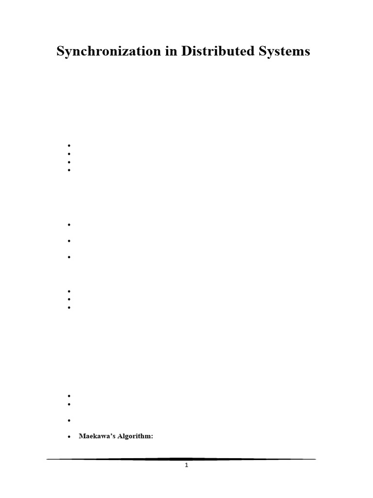 Synchronization in Distributed Systems | PDF | Distributed Computing | Computer Architecture