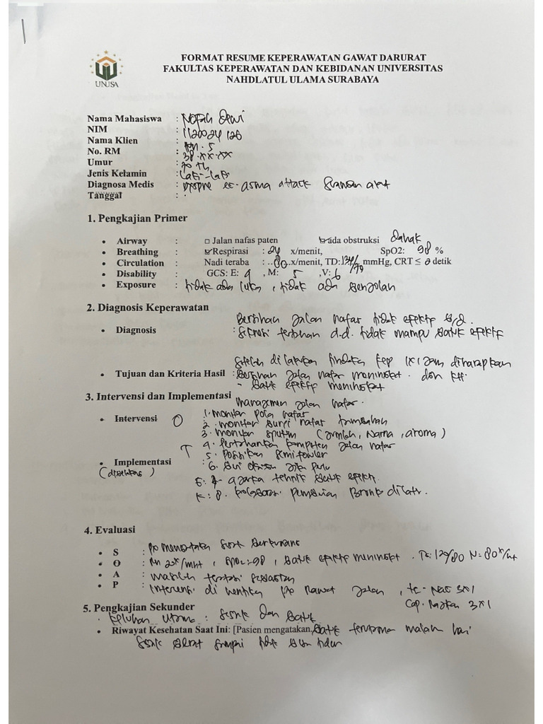 Resume IGD Nofah | PDF