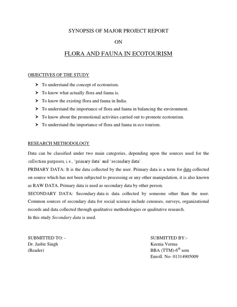 Synopsis of Major Project Report | PDF | Data | Evaluation Methods