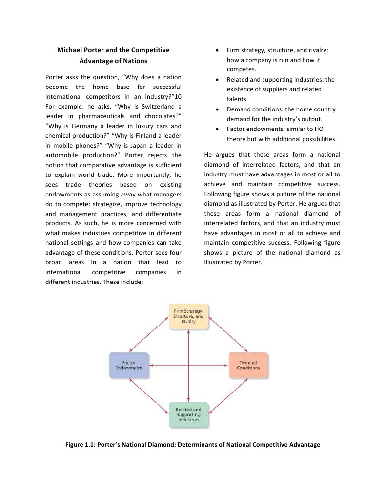 Michael Porter and The Competitive Advantage of Nations | PDF ...