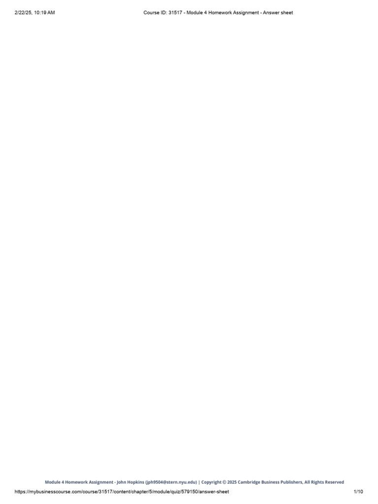 Module 4 Homework Assignment Solutions_ Financial Statement Analysis (Spring 2025 ...