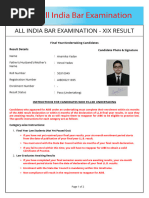 AIBE Eligibility Undertaking Form | PDF