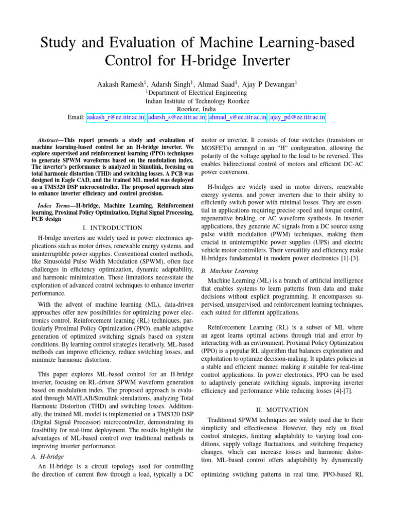 ETE Iop Mid Report ETE | PDF | Power Inverter | Machine Learning
