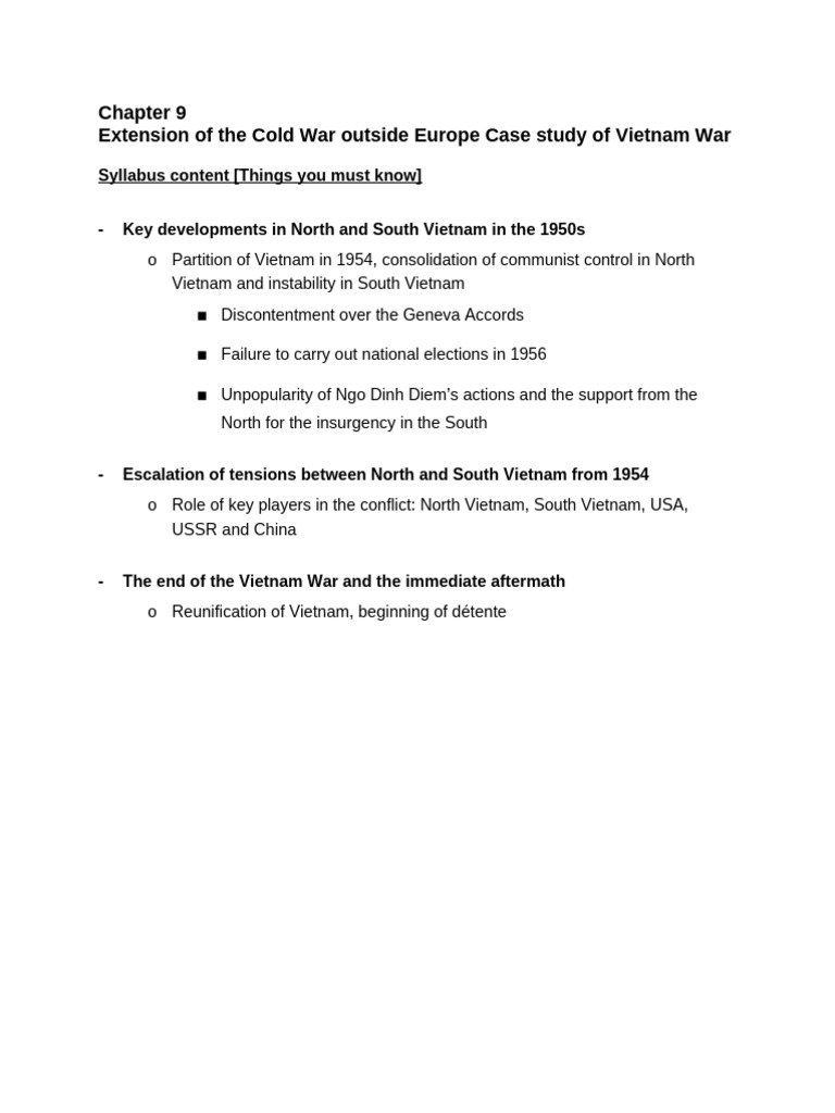 (Chapter 9) Extension of The Cold War Outside Europe - Case Study of ...