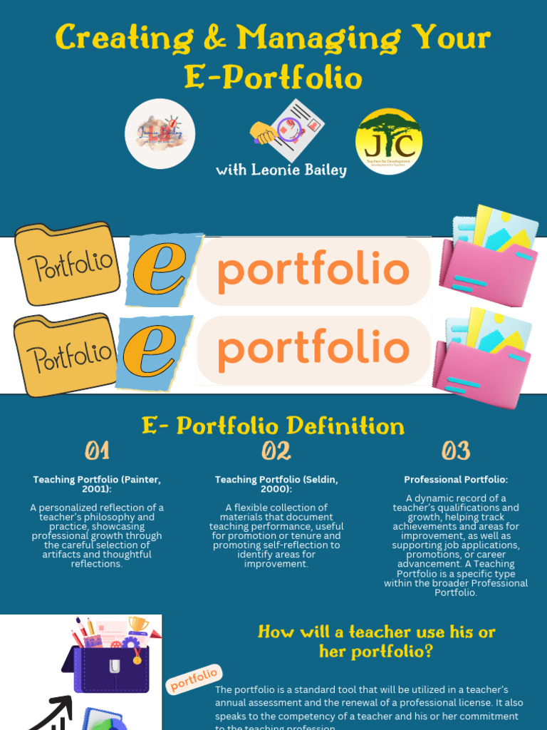 Teacher E-Portfolio Creation Guide | PDF | Teachers | Lesson Plan