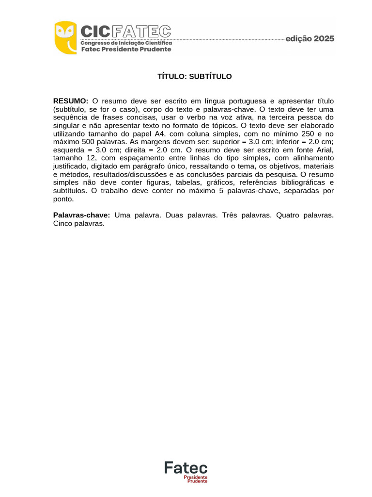 Cic 2025_template Resumo Simples-oth | PDF