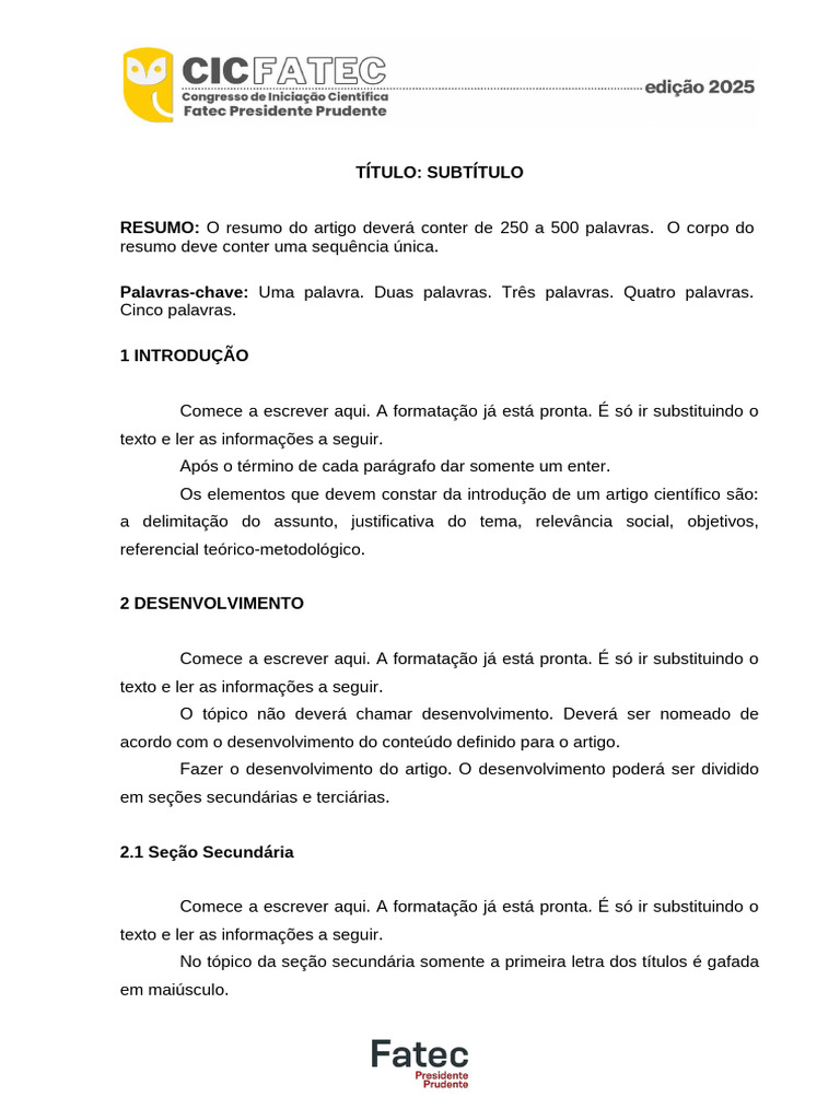 Cic 2025 - Template Artigo Completo-Oth | PDF