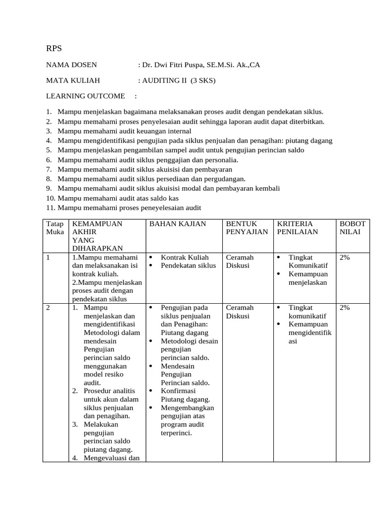 RPS Auditing 2 | PDF
