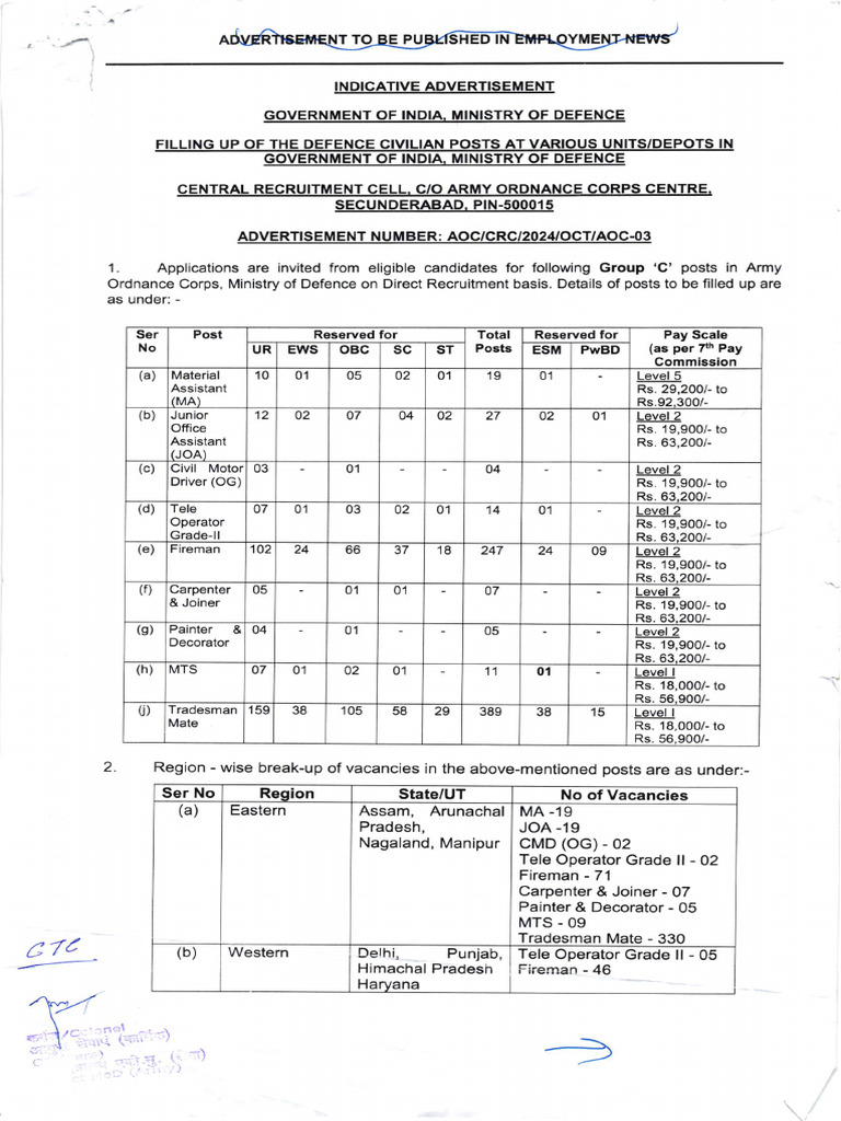 AOC-Group-C-Recruitment-2024-Short-Notice | PDF