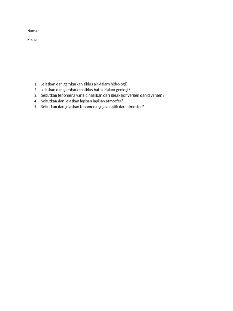 Soal Ujian Susulan Kelas X | PDF