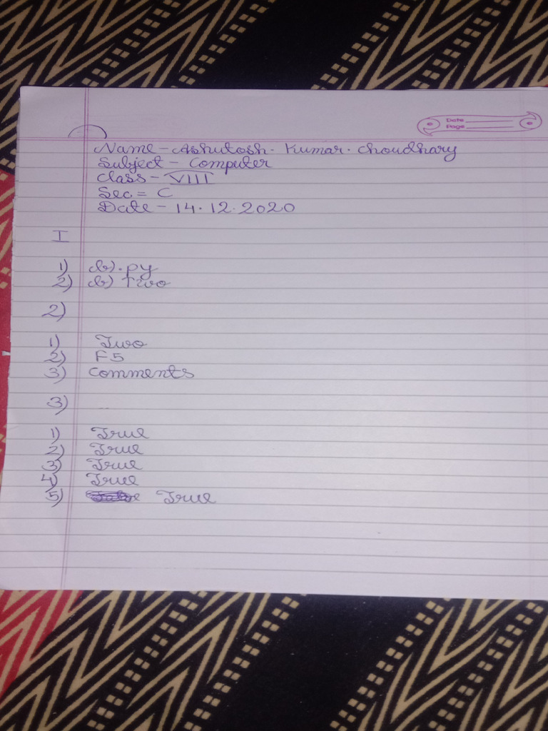 Ashutosh Kumar Choudhary Class 8c Computer | PDF