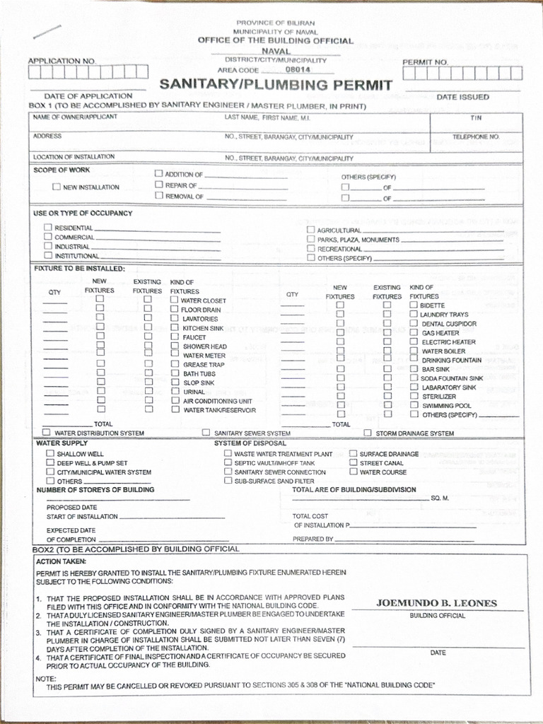 Plumbing Permit | PDF
