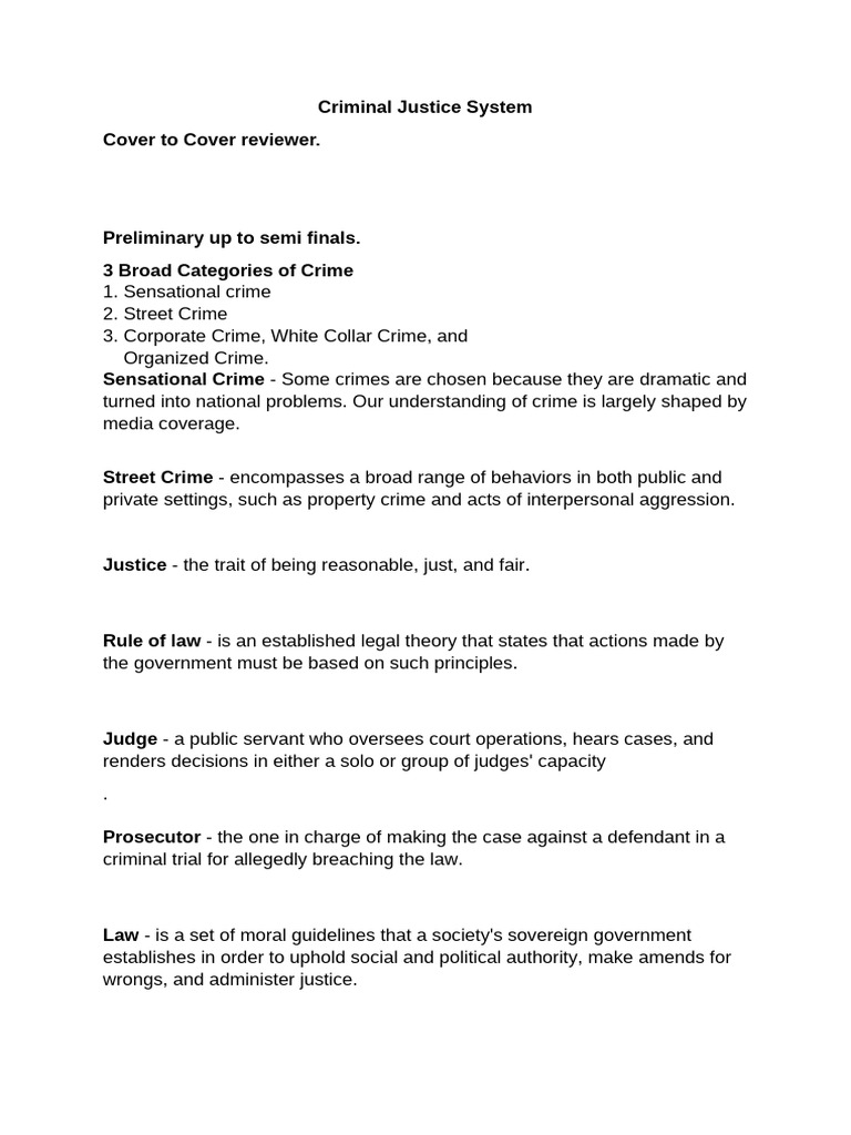 Criminal Justice System Ignacio Paolo B. | PDF | Prison | Pardon