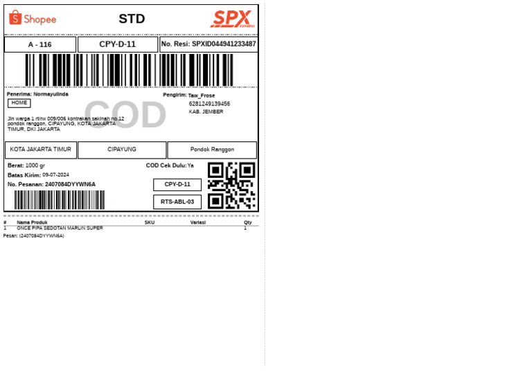 Label Pengiriman-4 | PDF