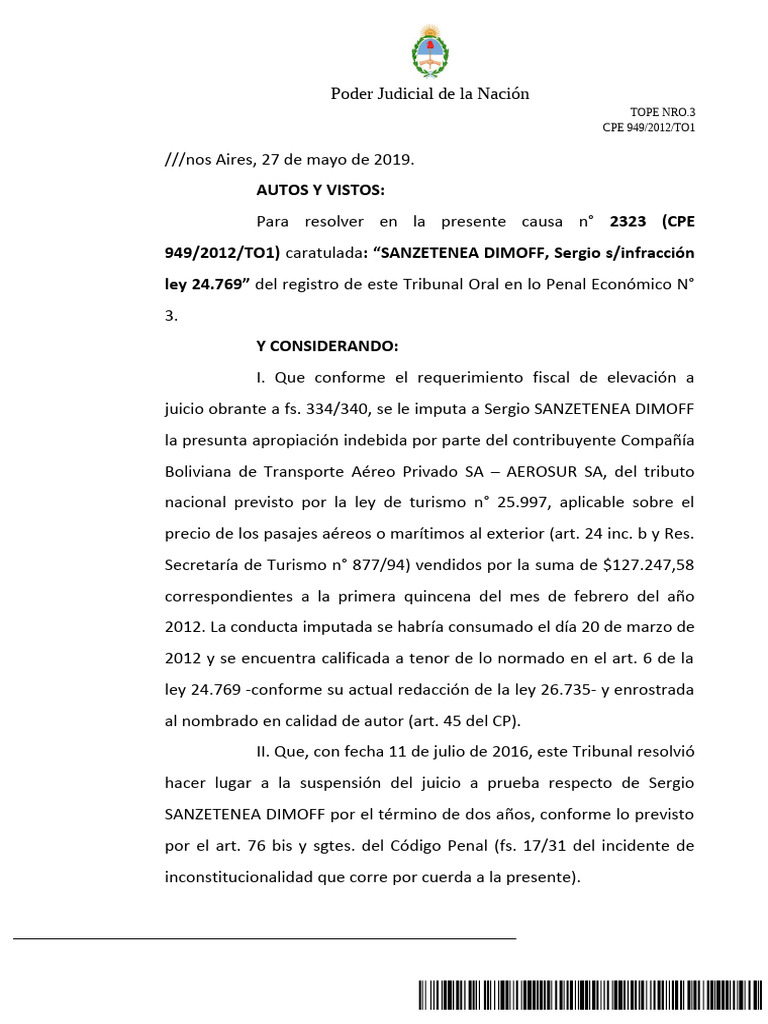 Fallo | PDF | Justicia | Crimen y violencia