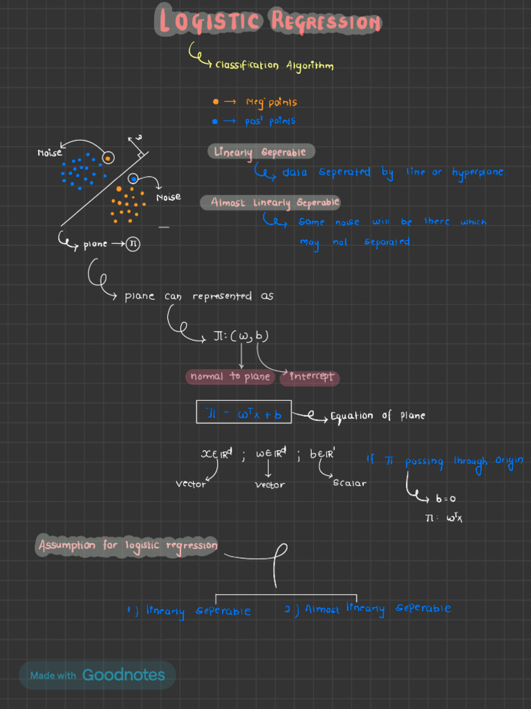 Logistic Regression Notes ?-1 | PDF