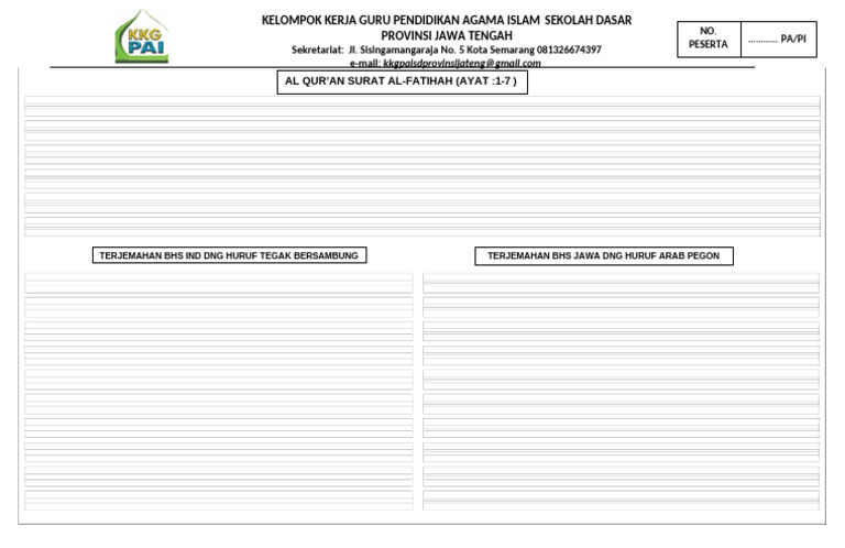 Format Kertas Khat 2024 | PDF