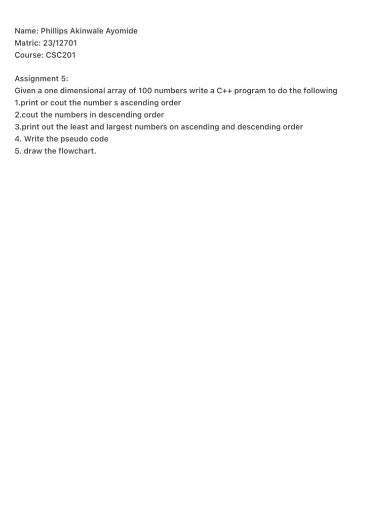 Name Phillips Akinwale Ayomide | PDF