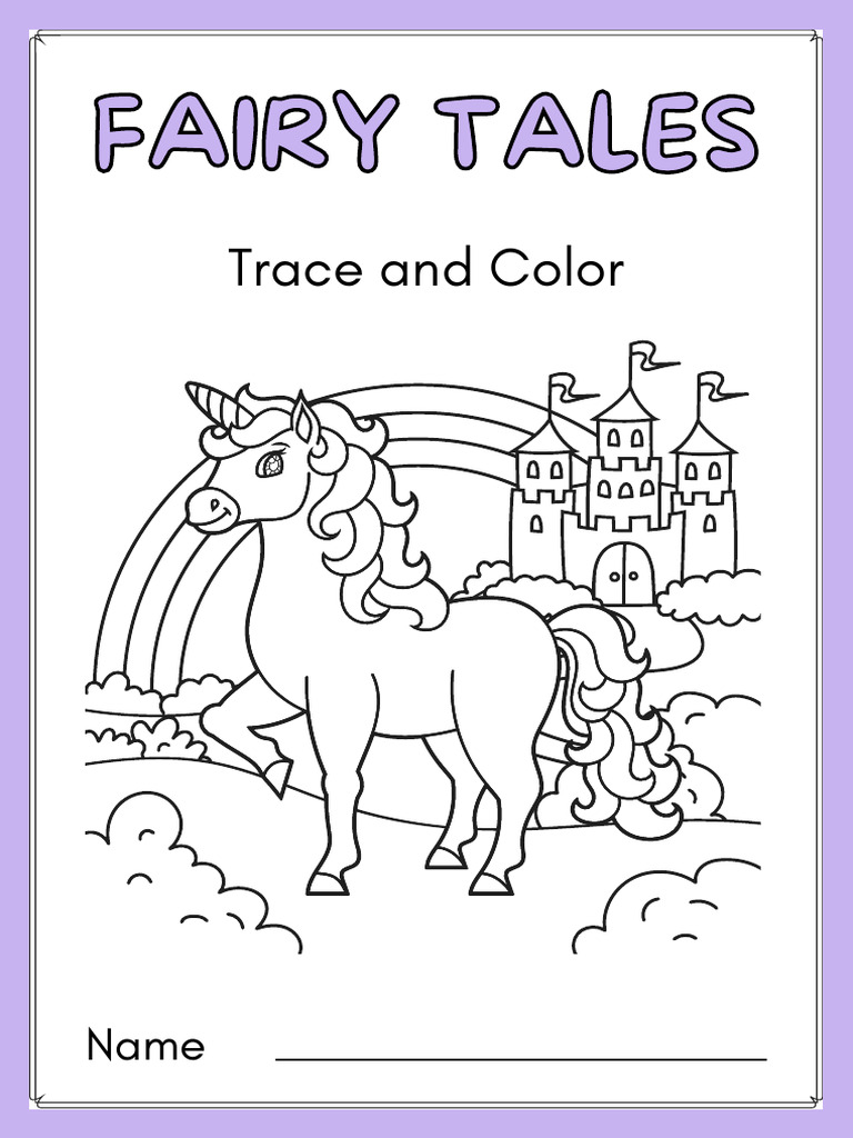 Fairy Tales Trace and Coloring Book | PDF