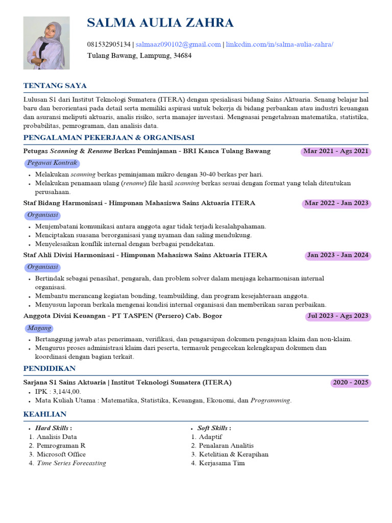 CV-Salma Aulia Zahra | PDF