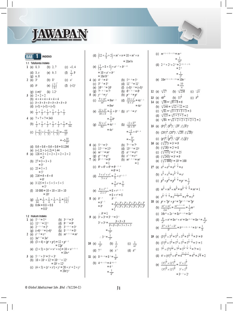 Jawapan Modul Perfect 3.0 Matematik Tingkatan 3 | PDF
