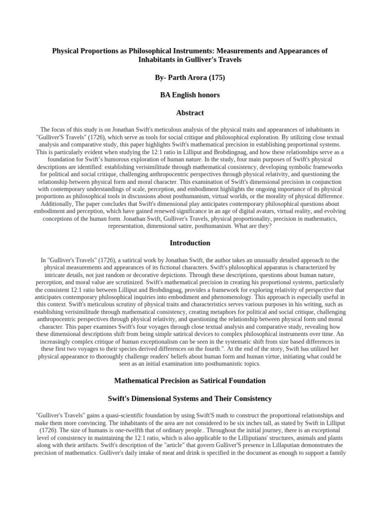 Physical Proportions As Philosophical Instruments | PDF | Embodied ...