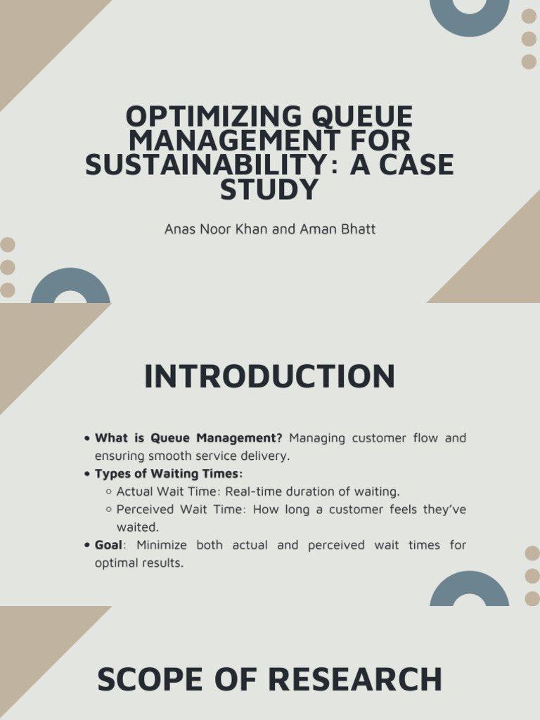 Sustainable Queue Management Case Study | PDF