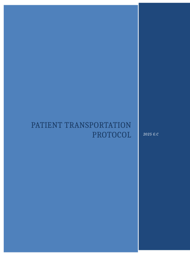 Patient Transportation Protocol | PDF | Monitoring (Medicine ...