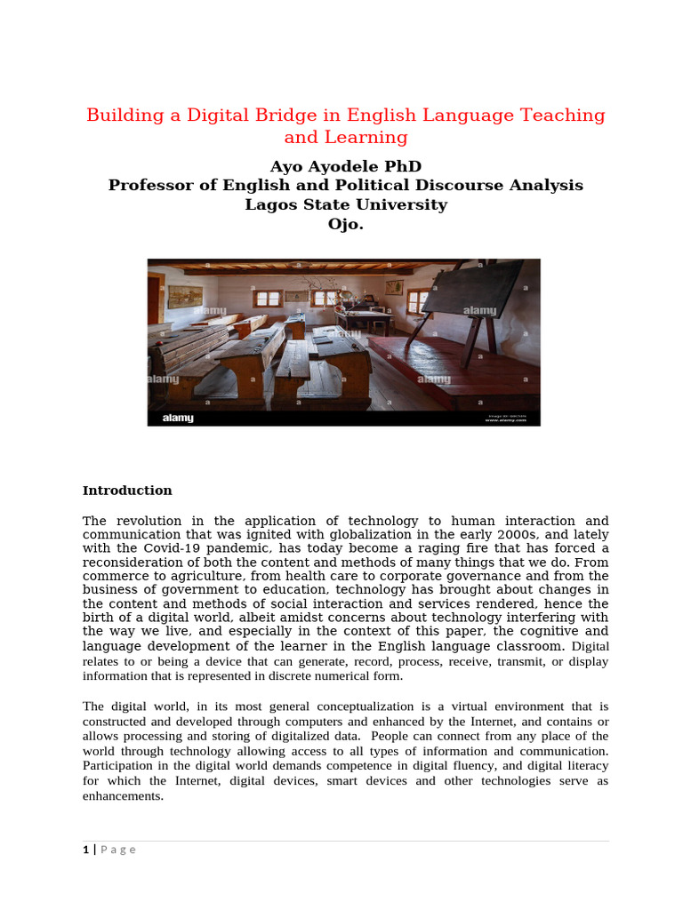 ELT in A Digitalized World | PDF | Language Education | Learning