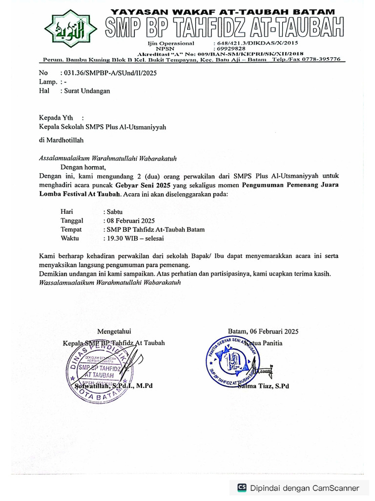 SMP Plus Al Ustmaniyah | PDF