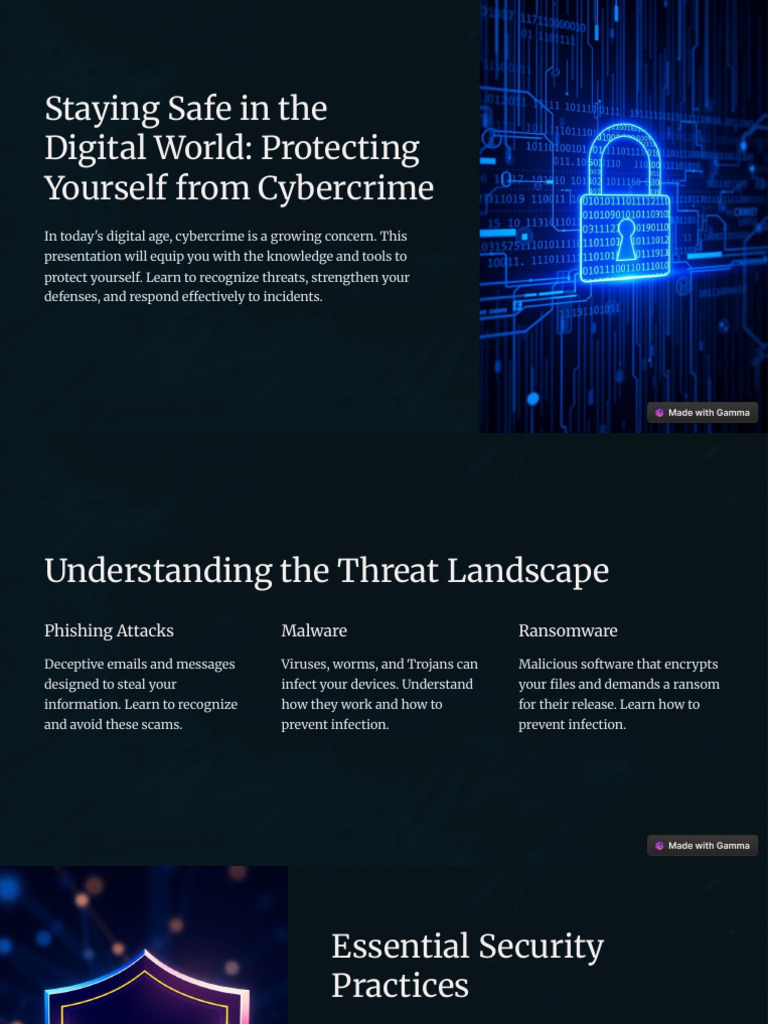 Staying Safe in The Digital World Protecting Yourself From Cybercrime | PDF