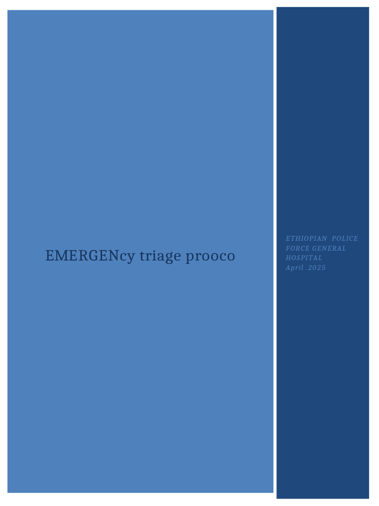 Emergency Triage Protocol | PDF | Emergency Department ...