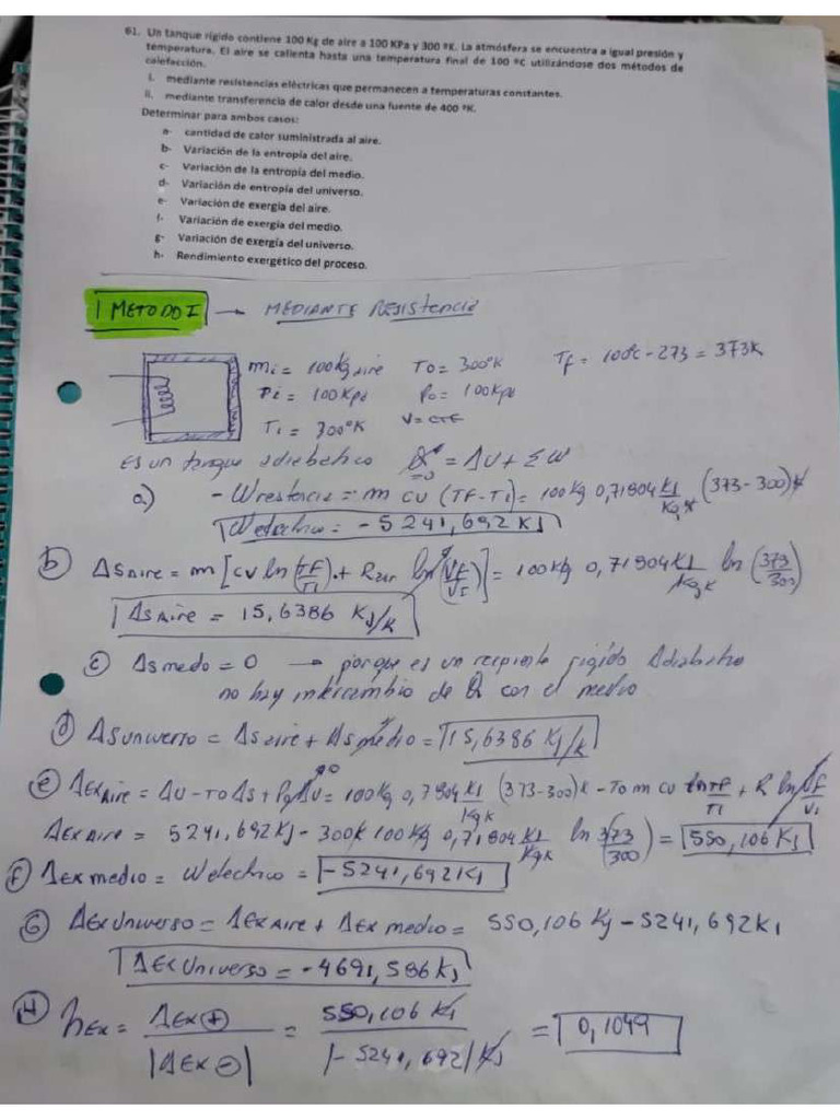 Ejercicio 61-1 Termo Técnica | PDF