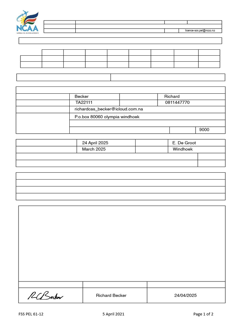 FSS PEL 61-12 Application For Re-Designation of Flight Examiner - Rev 1 ...