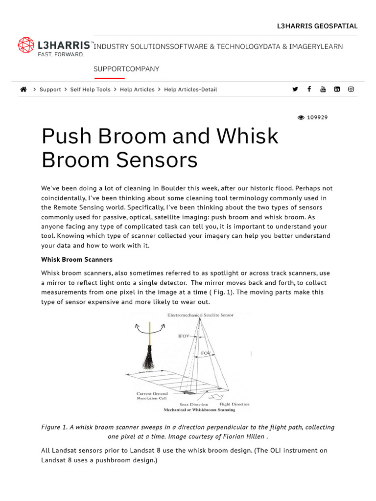 Push Broom and Whisk Broom Sensors - L3Harris Geospatial | PDF | Imaging