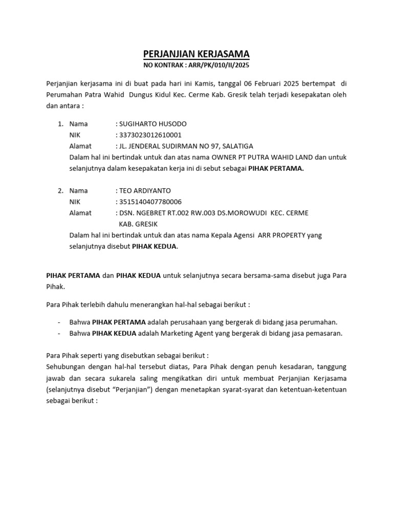 PKS PT PUTRA WAHID LAND | PDF