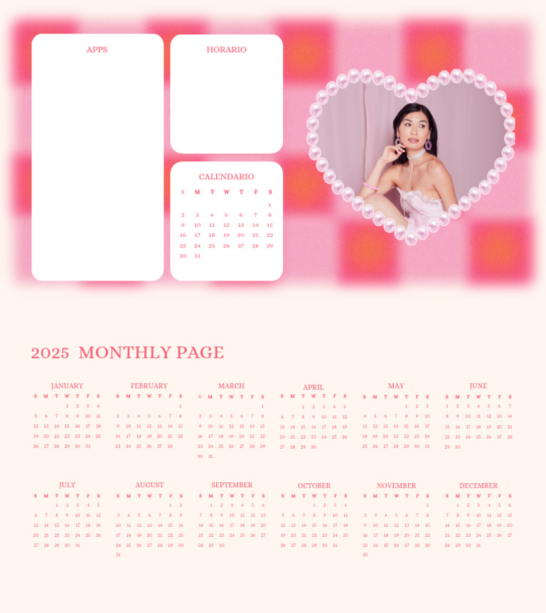 Colorful Y2K Gradient KPop Calendar Desktop Wallpaper Organizer ...