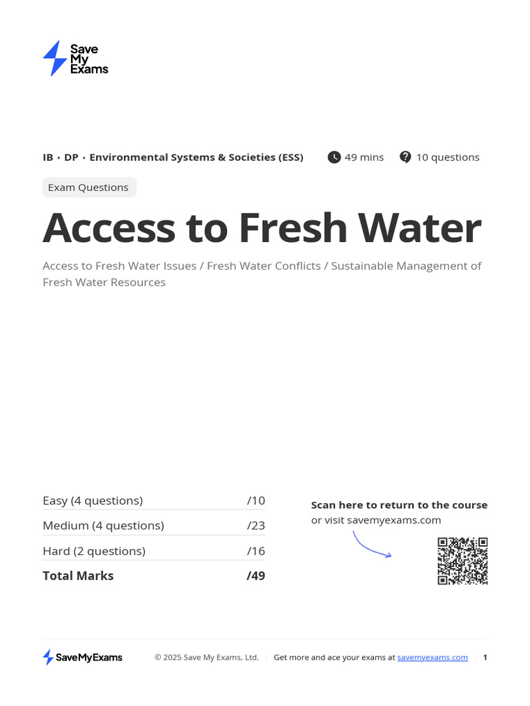 4-2-access-to-fresh-water-gX6fV8bMb6qnV5r6 | PDF | Water Scarcity ...