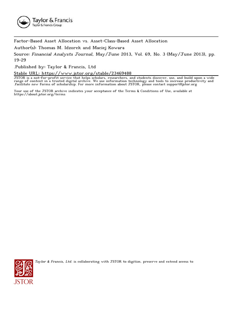 Financial Analysts Journal: This Content Downloaded From 203.78.15.149 ...