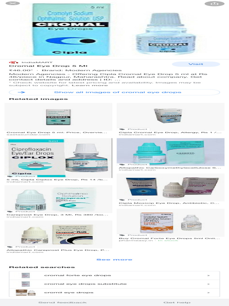 Cromal Eye Drops - Google Search | PDF | Pharmacy | Pharmaceutical Sciences