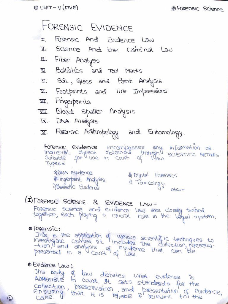 Forensic Science Evidence Analysis | PDF